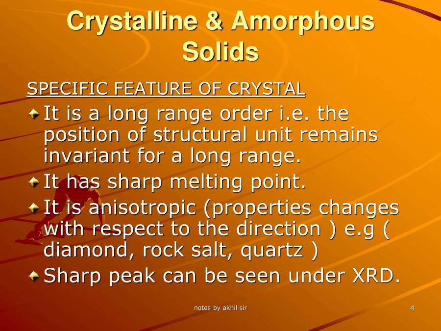 Crystalline & Amorphous Solids - Notes - LearnPick India