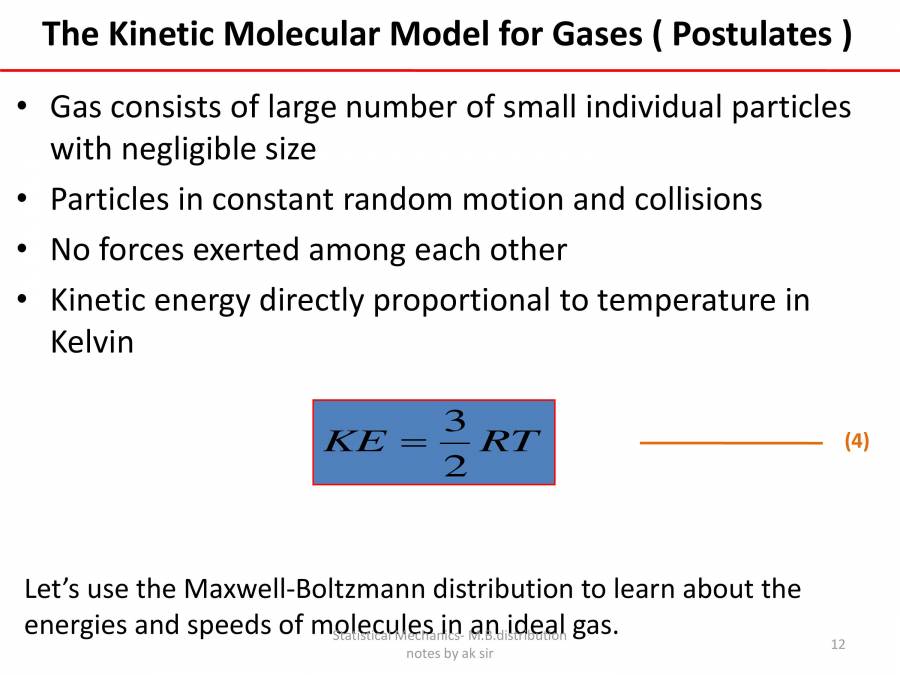 Maxwell Boltzmann (M.B) Distribution - Notes - LearnPick India