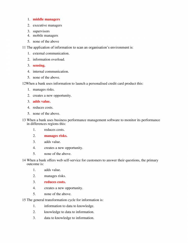 Management Information System MCQ - Notes - LearnPick India
