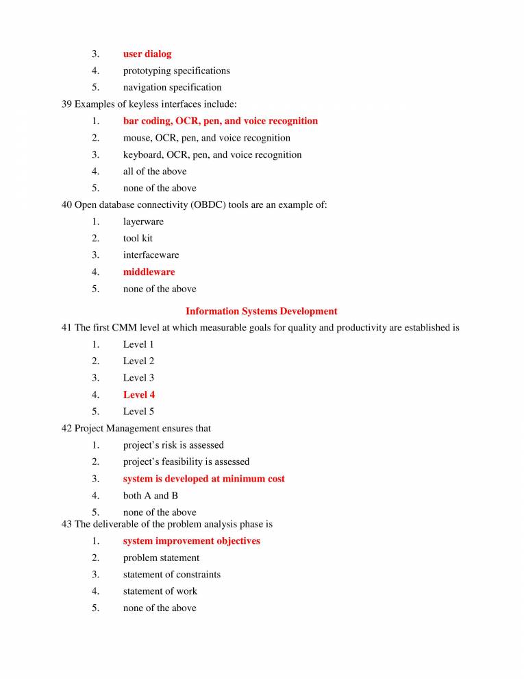 Management Information System MCQ - Notes - LearnPick India