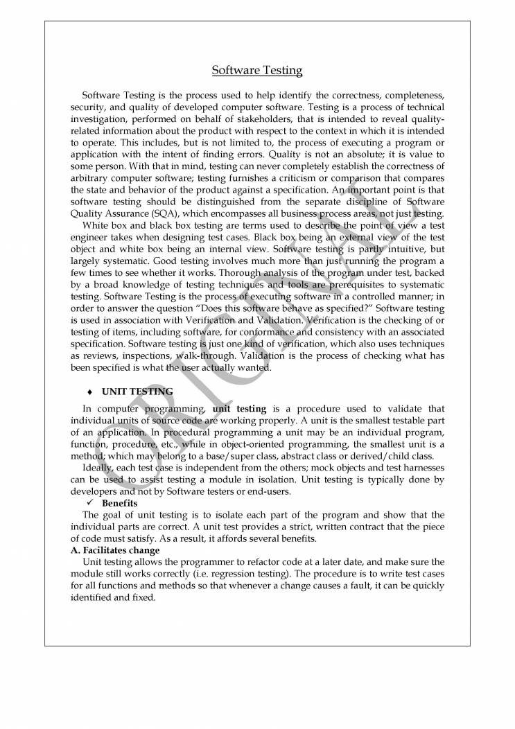 Digital Watermarking, Testing - Notes - LearnPick India