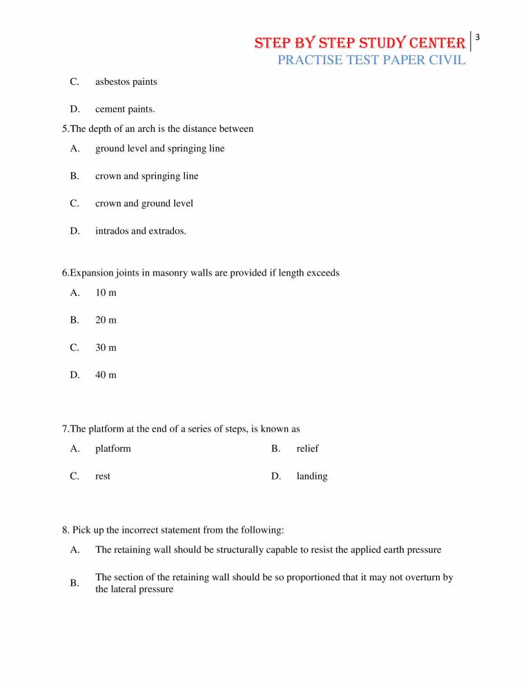 CIVIL PRACTISE PAPER - Notes - LearnPick India