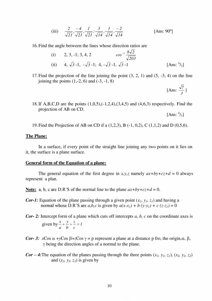 Analytical Geometry - Notes - LearnPick India