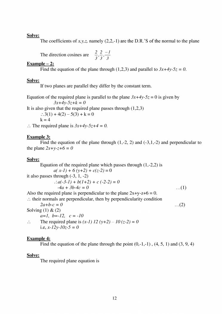 Analytical Geometry - Notes - LearnPick India