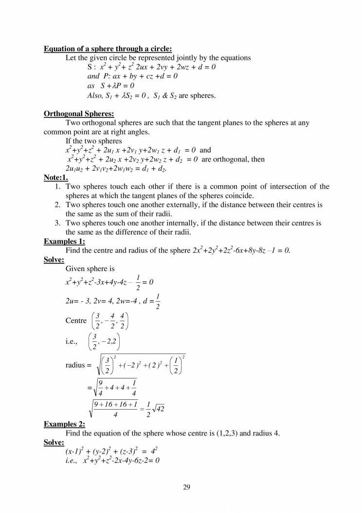 Analytical Geometry - Notes - LearnPick India