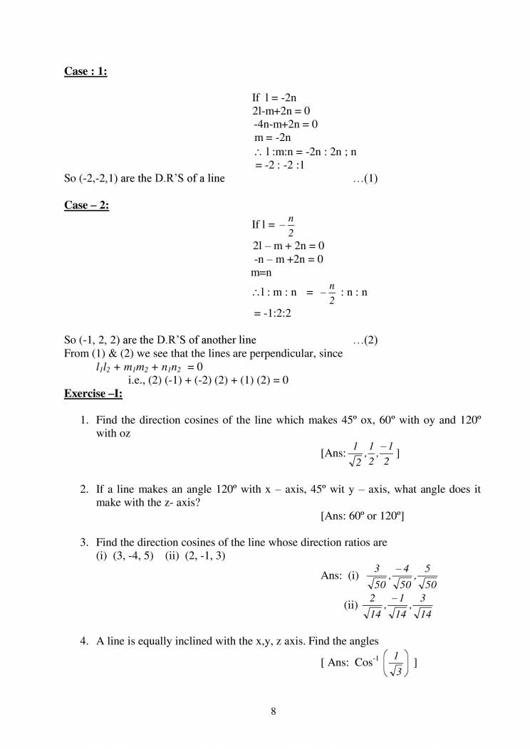 Analytical Geometry - Notes - LearnPick India
