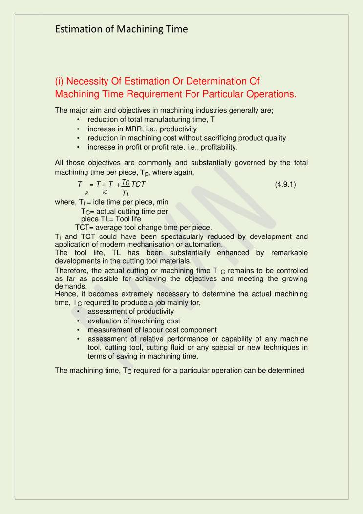 Metal Cutting(Manufacturing) - Notes - LearnPick India