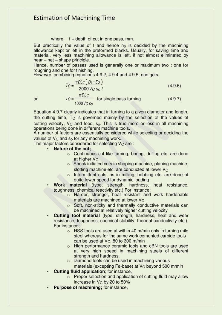 Metal Cutting(Manufacturing) - Notes - LearnPick India