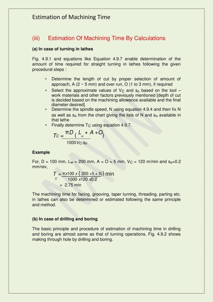 Metal Cutting(Manufacturing) - Notes - LearnPick India