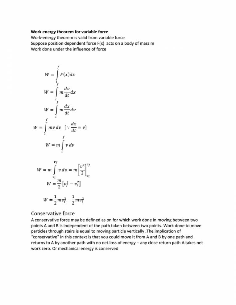 Work Energy Power - Notes - LearnPick India