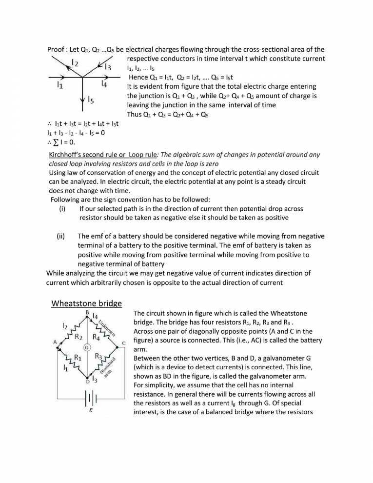 Electric Current - Notes - LearnPick India