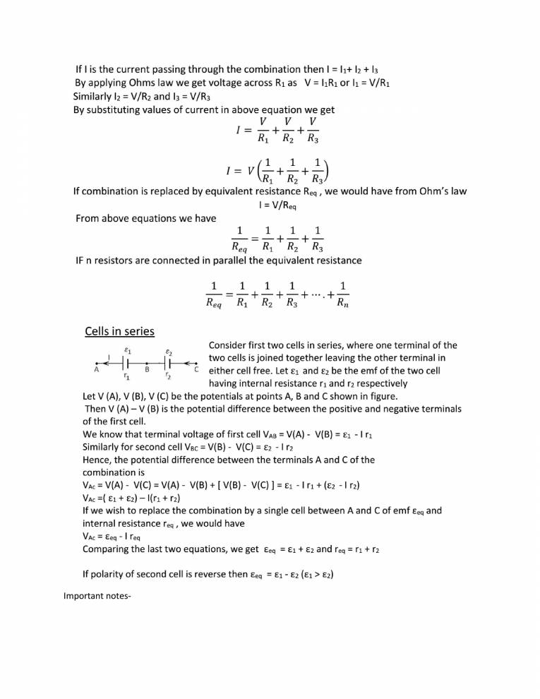 Electric Current - Notes - LearnPick India