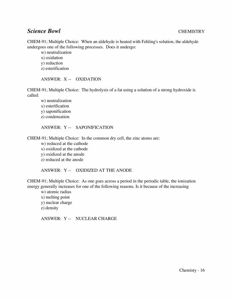 Chemistry MCQ - Notes - LearnPick India