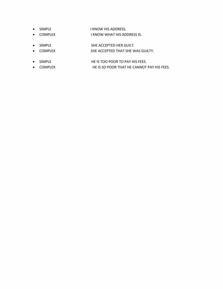 Simple/Complex/Compound Sentences - Notes - LearnPick India