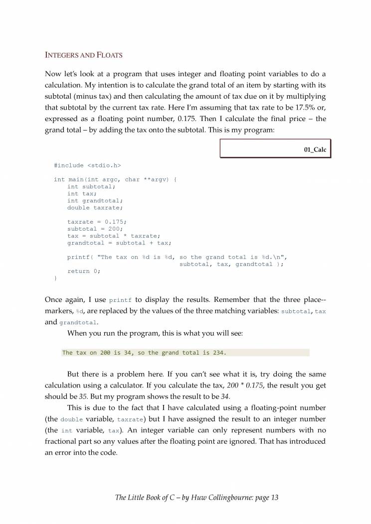 Description Of C - Notes - LearnPick India