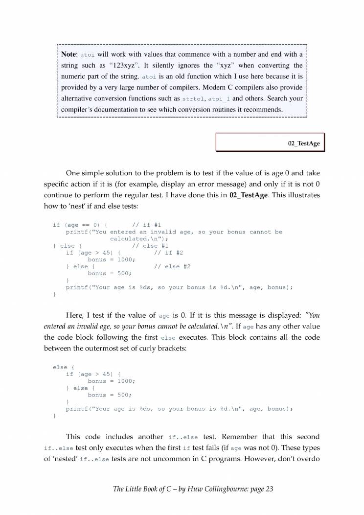 Description Of C - Notes - LearnPick India