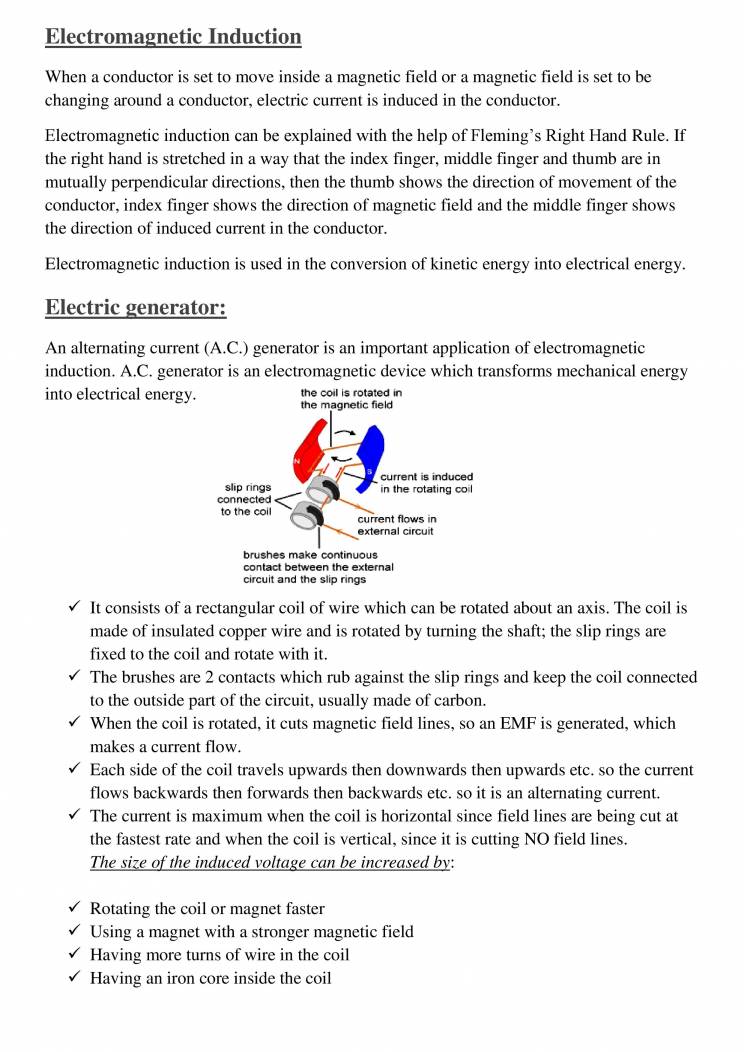 Light And Electromagnetism Notes - Notes - LearnPick India