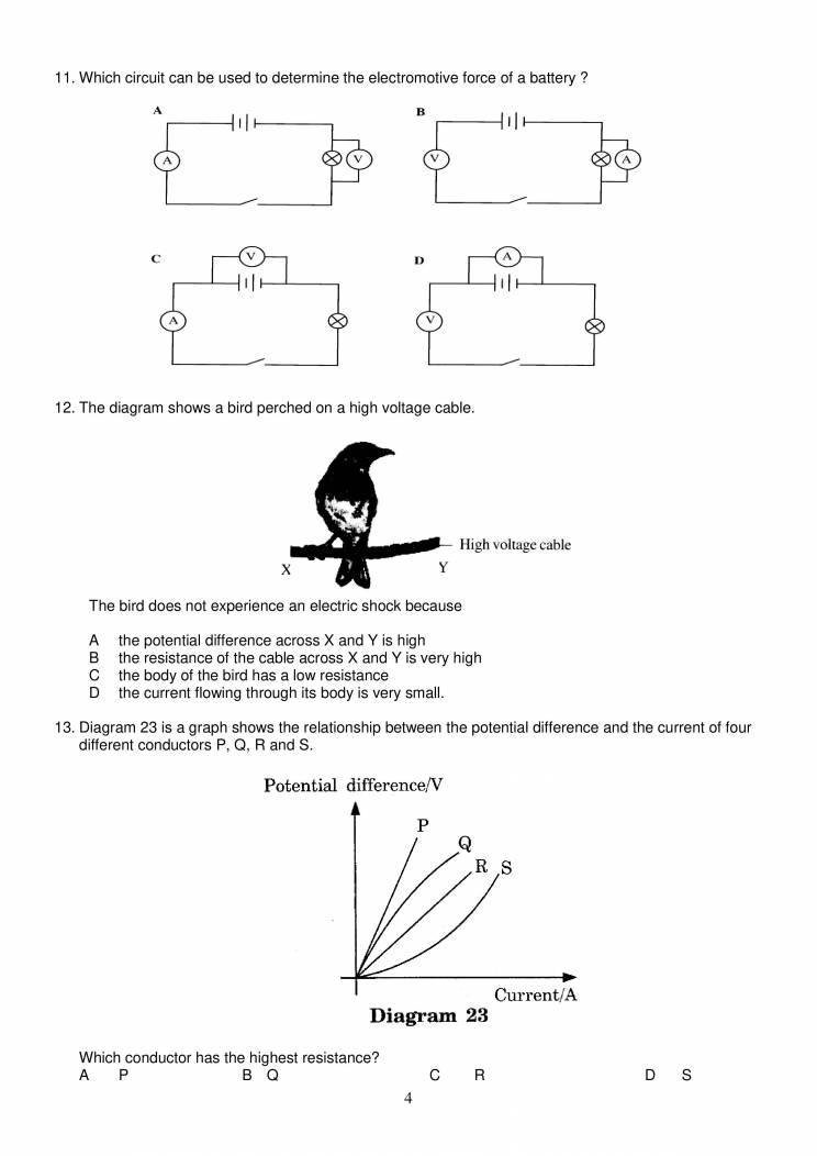 Electricity , Direct Current, Practical Electricity - Worksheets ...