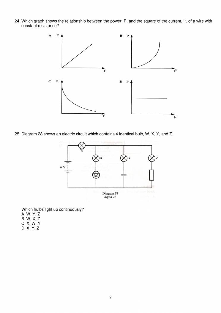 Electricity , Direct Current, Practical Electricity - Worksheets ...