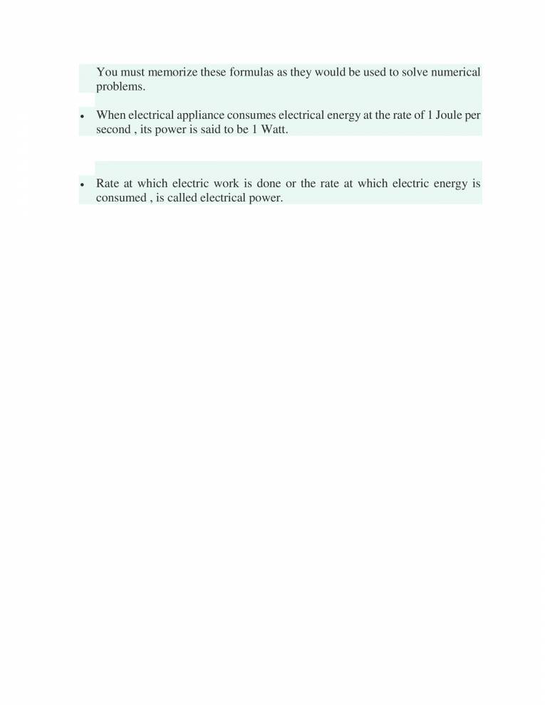 Electricity - Class 10 Science Notes - Notes - LearnPick India