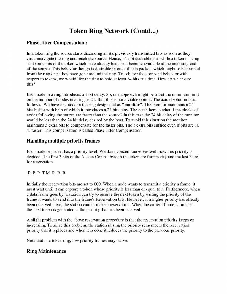 NETWORKING - IEEE 802.5 Token Ring - 2nd Part - Notes - LearnPick India