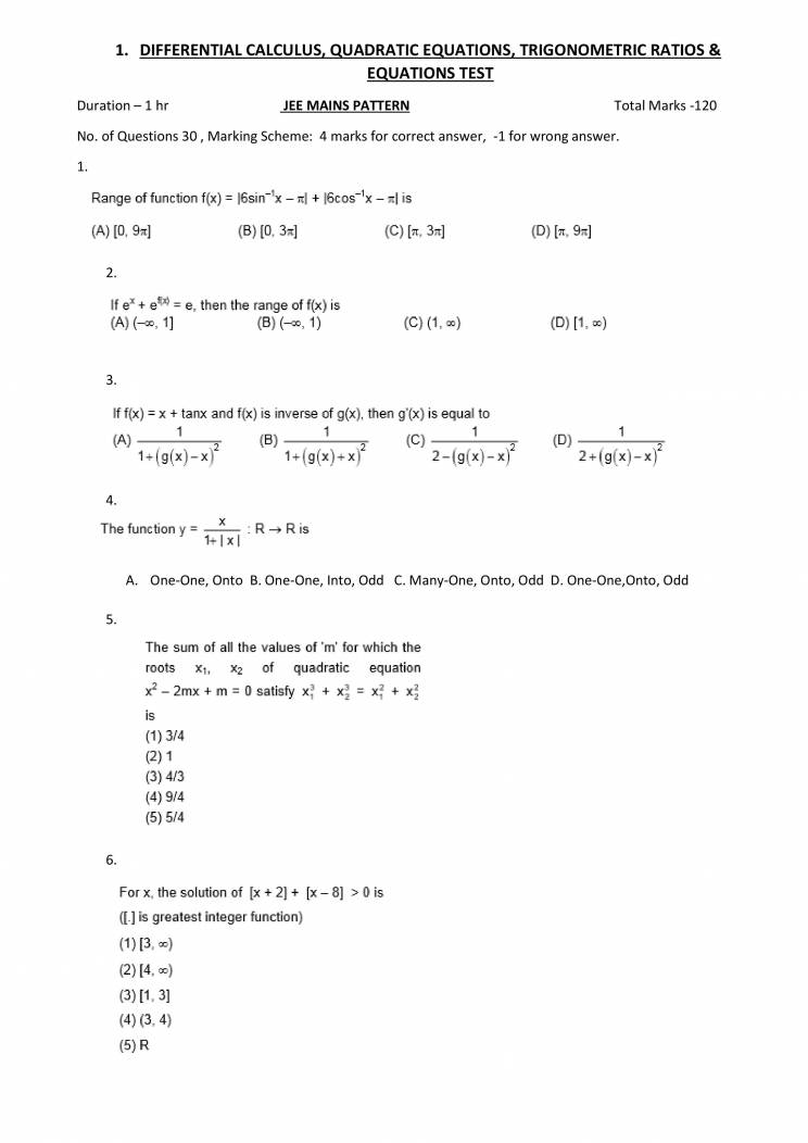 Differential Calculus - Notes - LearnPick India
