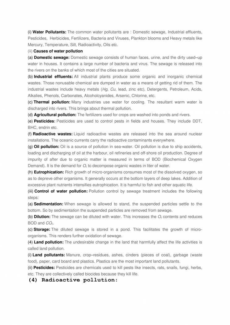 Biology - Environmental Issues - Notes - LearnPick India