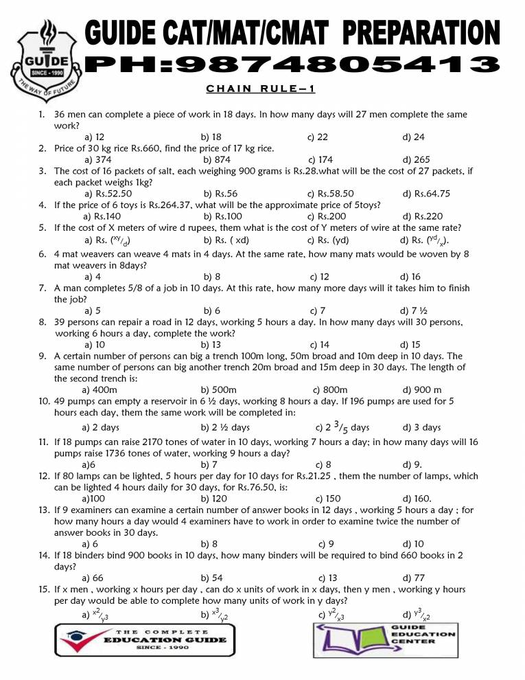 Mat Practice Chapter Percentage - Notes - LearnPick India