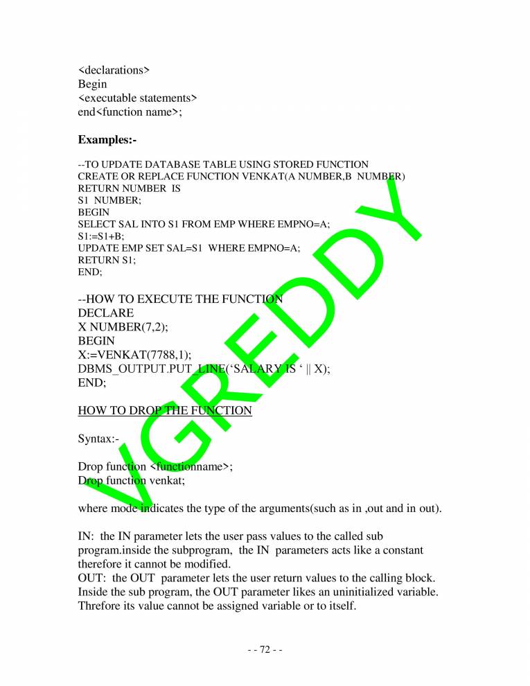 Oracle Sql Plsql Notes Learnpick India