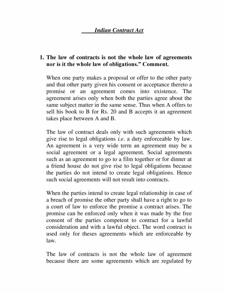 Contract Act - Notes - LearnPick India
