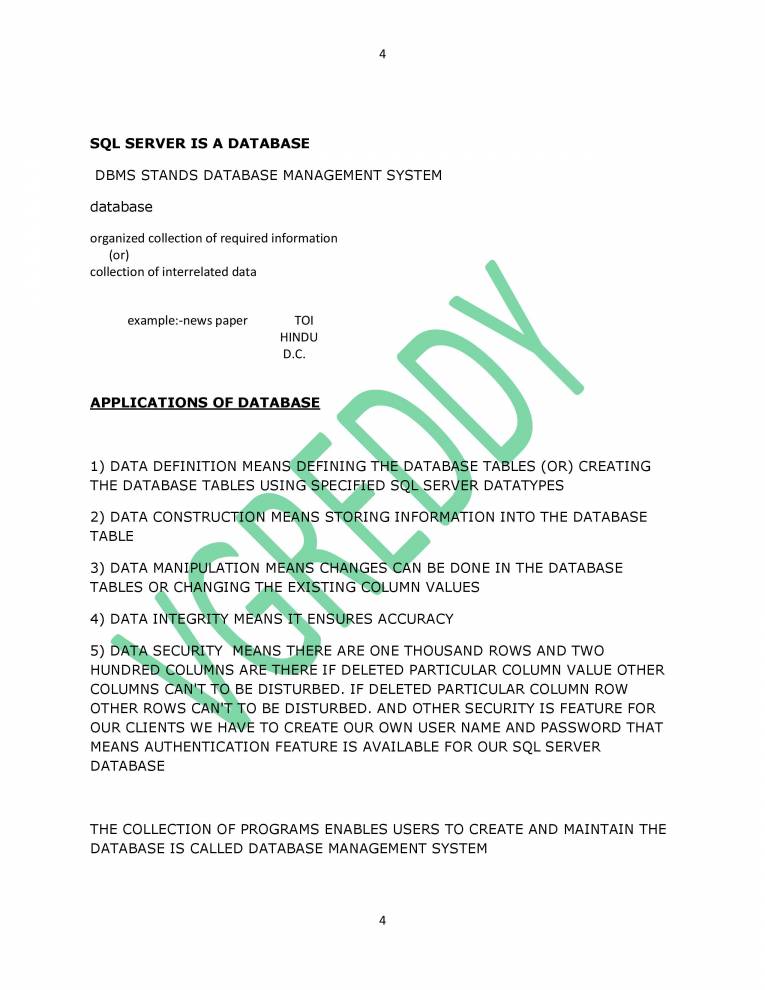 SQL SERVER - Notes - LearnPick India