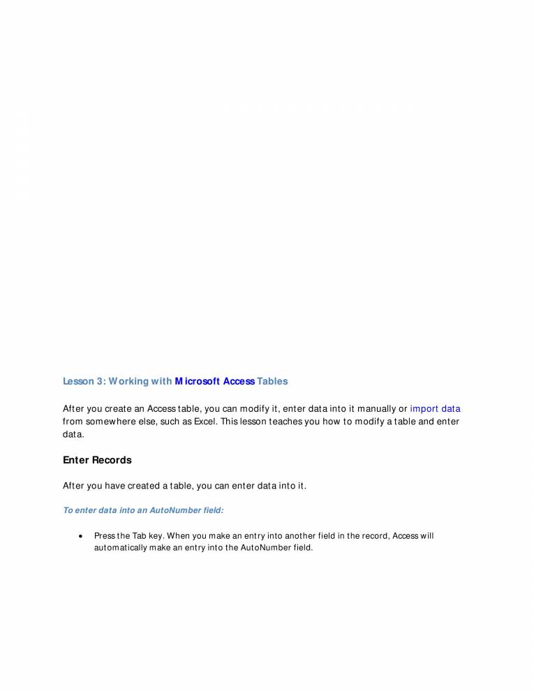 MS ACCESS - Notes - LearnPick India