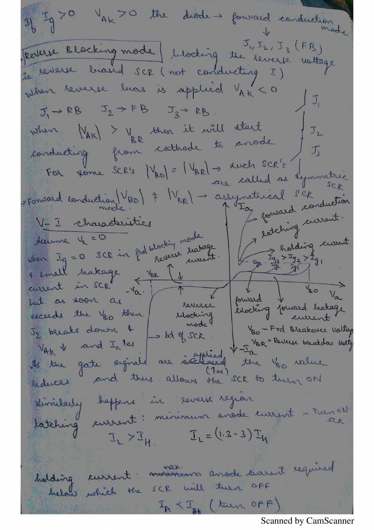 Power Electronics: SCR - Notes - LearnPick India