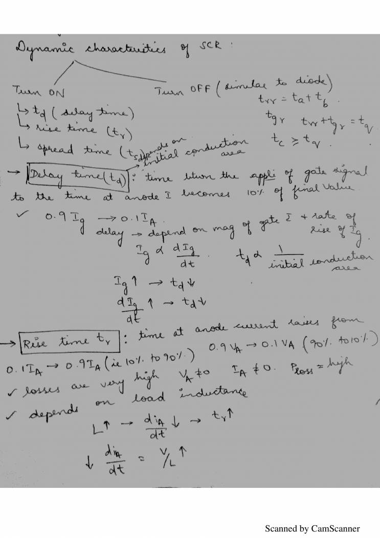 Power Electronics: SCR - Notes - LearnPick India