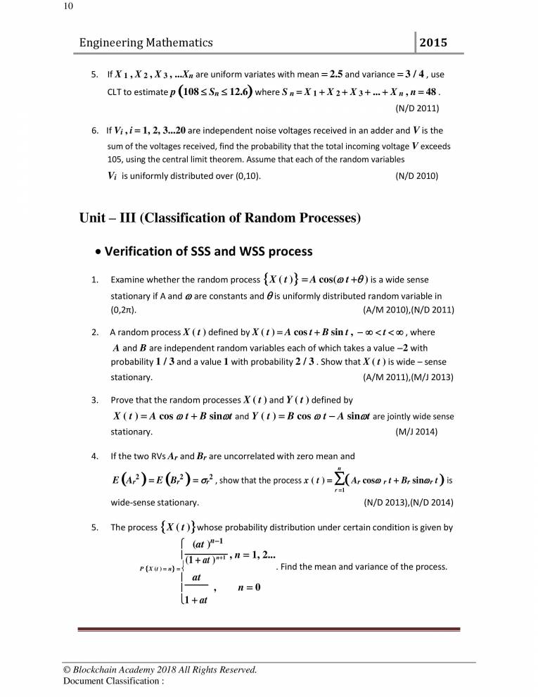 Probability And Random Process - Notes - LearnPick India