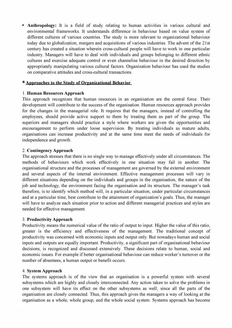 INTRODUCTION TO OB - Notes - LearnPick India
