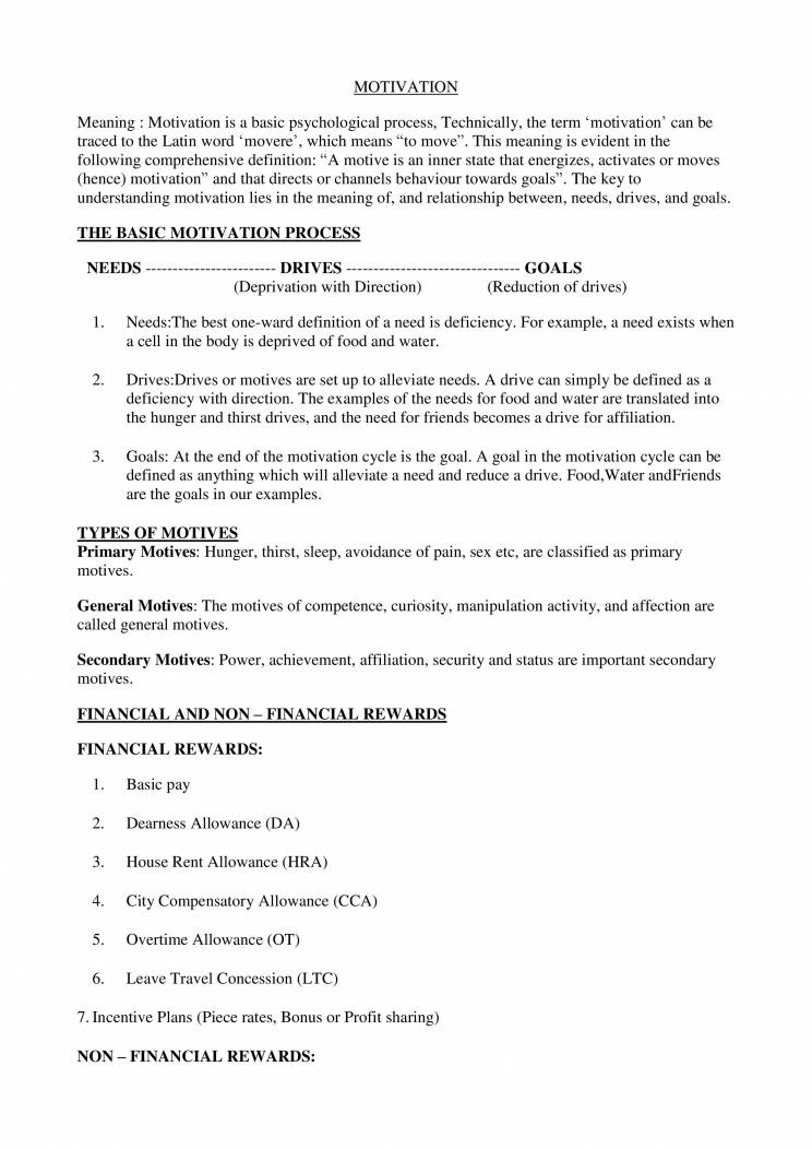 MOTIVATION - Notes - LearnPick India