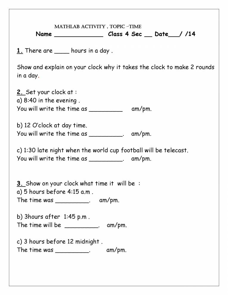A Worksheet For Class 4 To Practice Mental Maths - Notes - LearnPick India