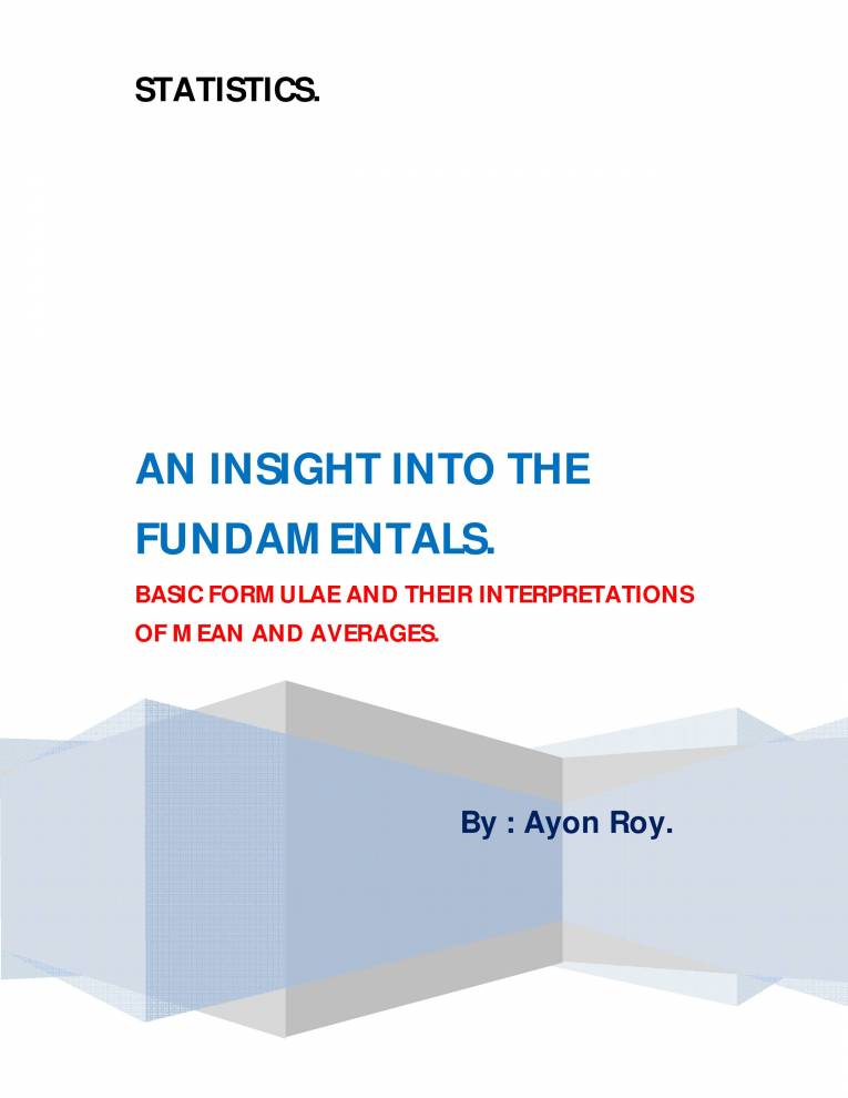 BASIC FORMULAS OF MEAN AND AVERAGES. - Notes - LearnPick India