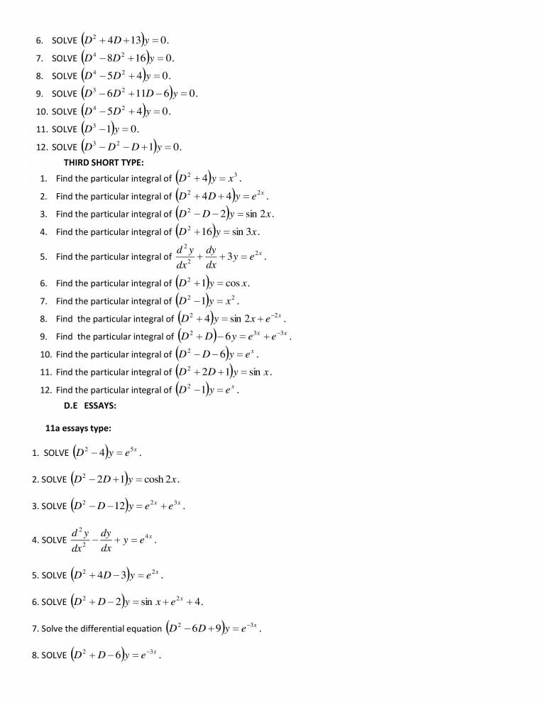 Diploma Engineering Mathematics - Notes - LearnPick India