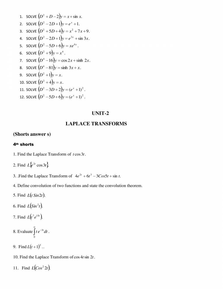 Diploma Engineering Mathematics - Notes - LearnPick India