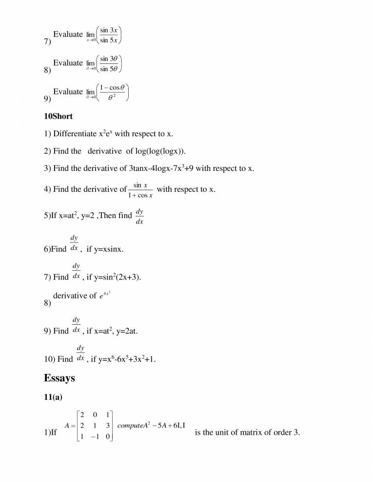 Diploma Engineering Mathematics - Notes - LearnPick India