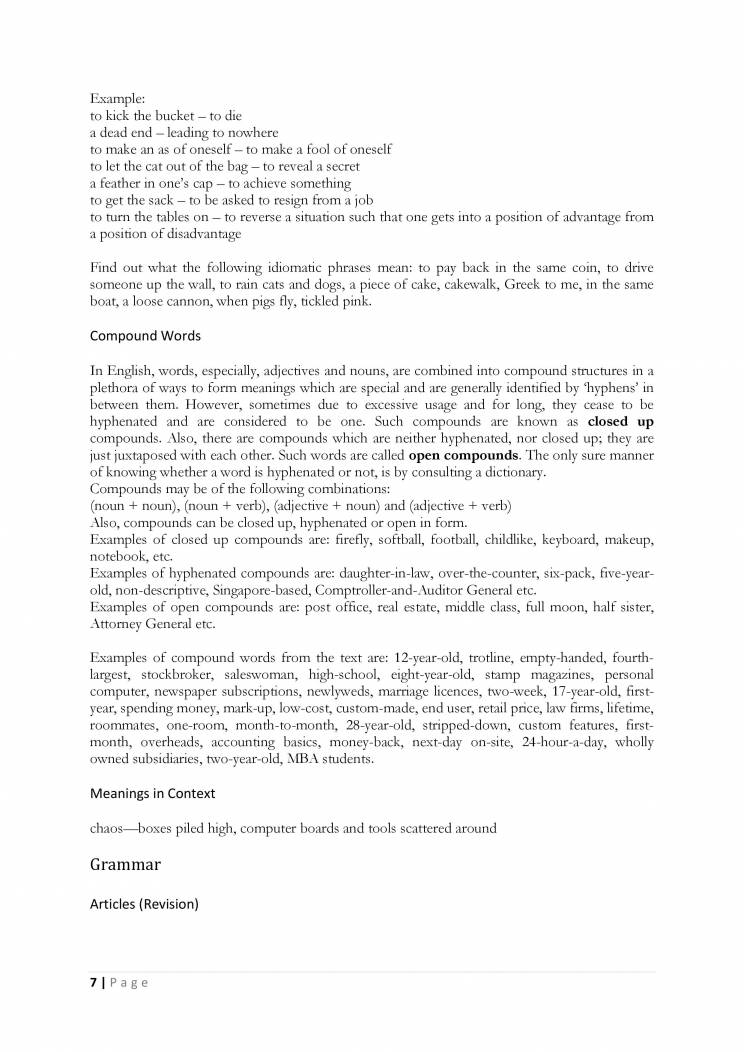 Notes On English Words And Meaning - Notes - LearnPick India