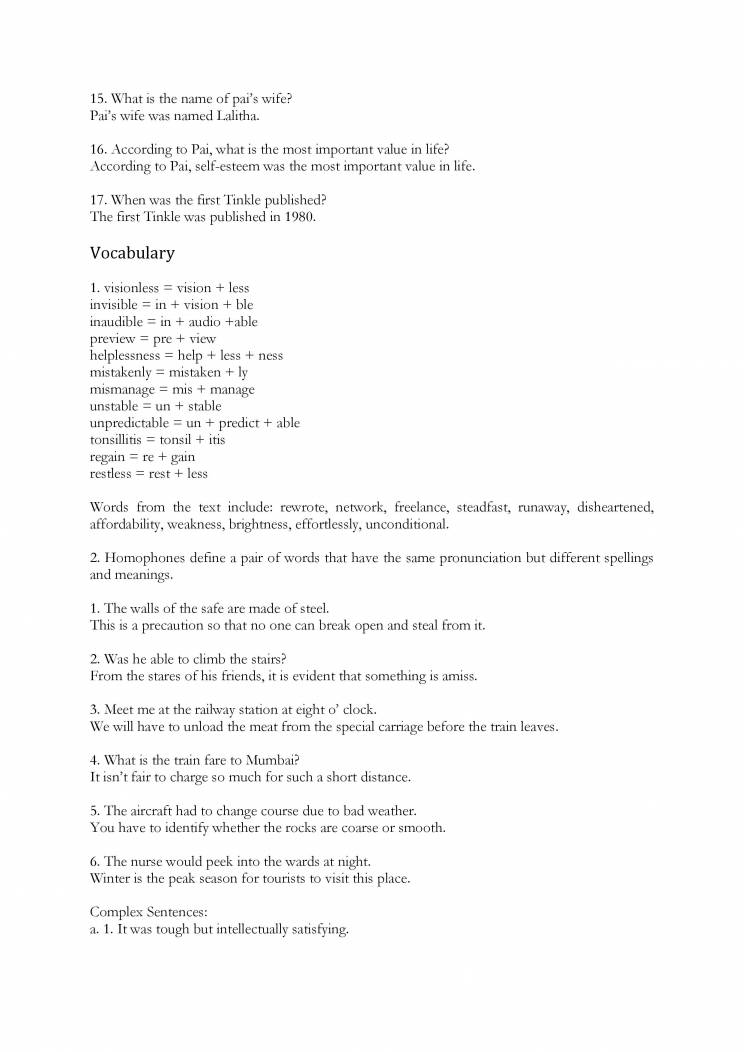 Notes On English Words And Meaning - Notes - LearnPick India