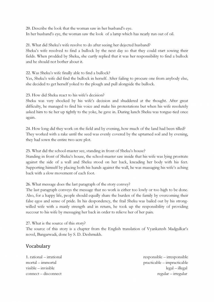 English Literature Notes For Class 12 - Notes - LearnPick India