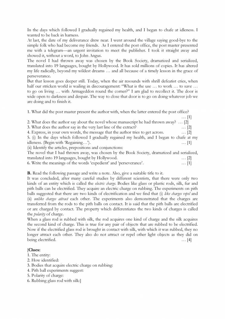 Notes On English Literature Practice - Notes - LearnPick India