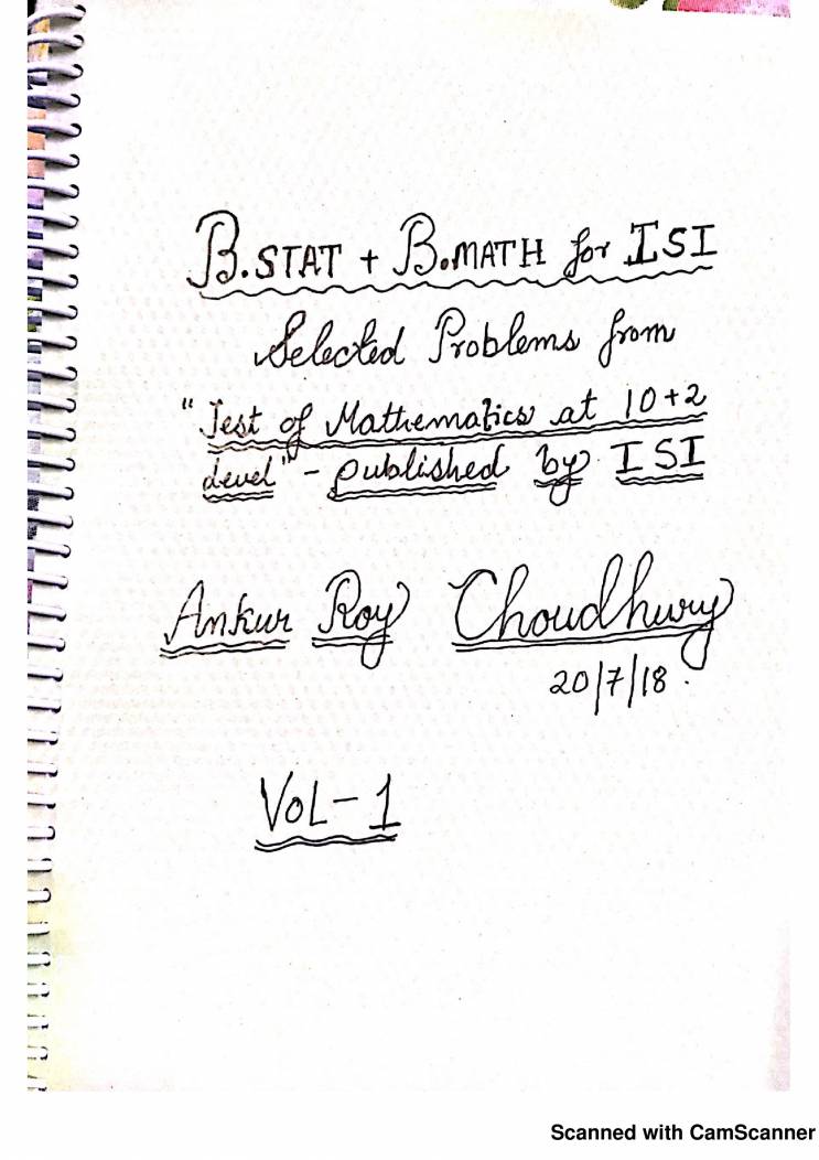 B Stat Study Material For ISI - Notes - LearnPick India