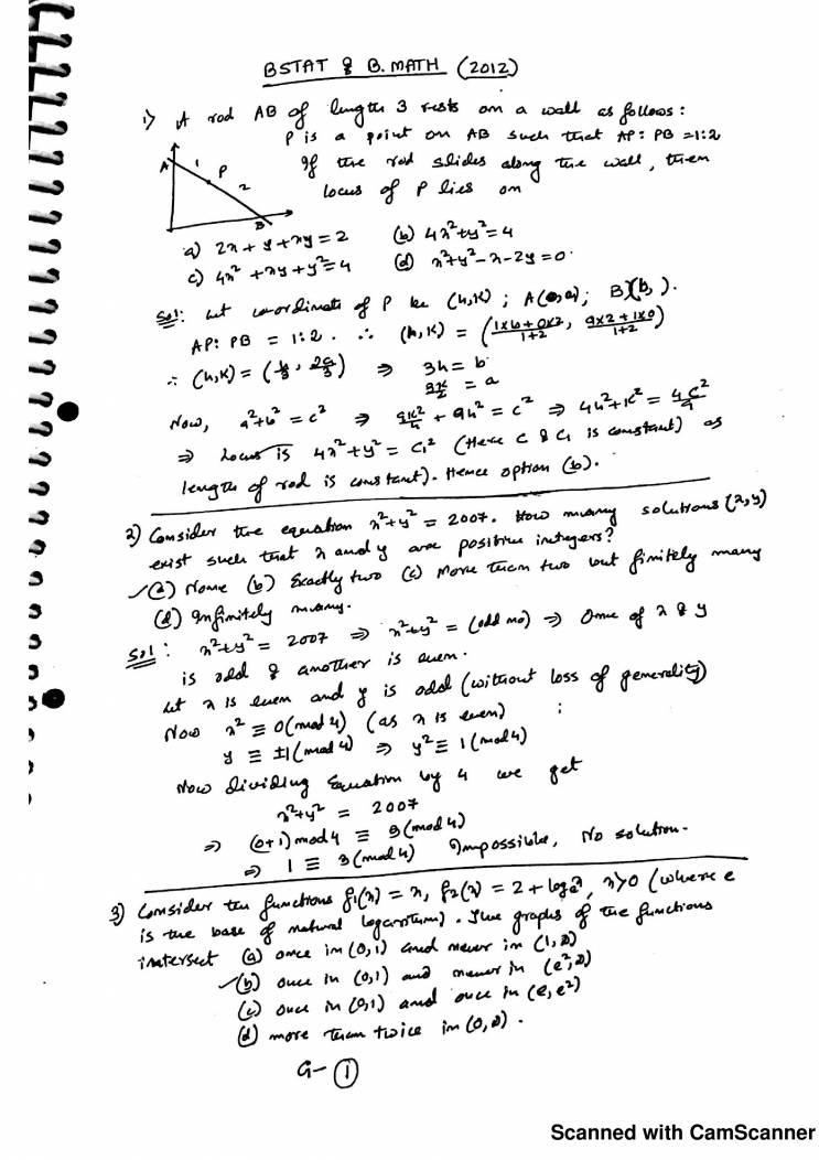 Notes On B Stat Study Material For ISI - Notes - LearnPick India