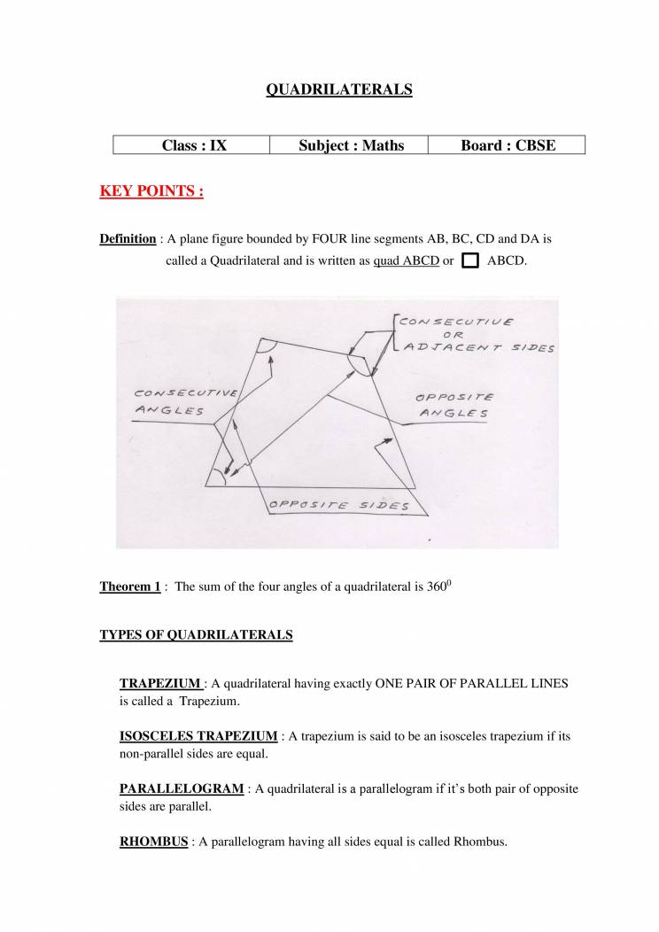 KEY POINTS - Notes - LearnPick India