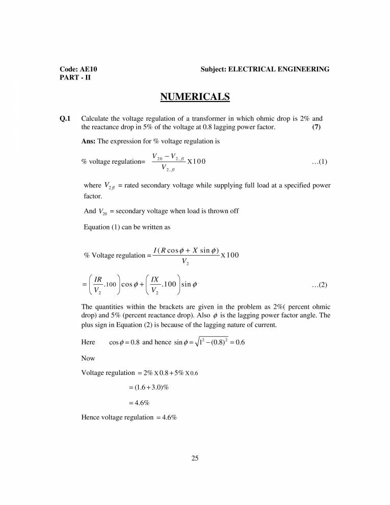Electrical System Sample Note - Notes - LearnPick India